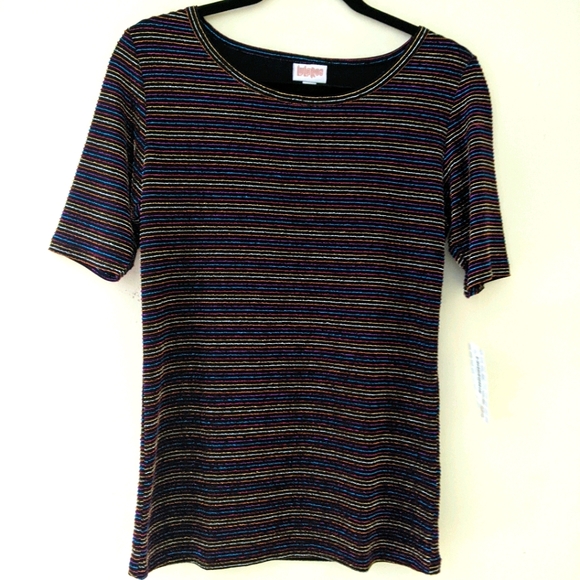 LuLaRoe | Tops | Pride Glittery Rainbow Striped Top | Poshmark